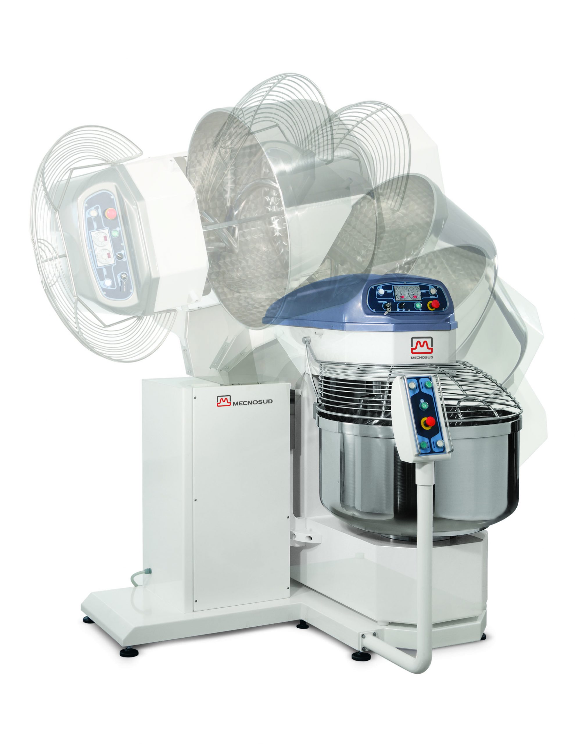 Mecnosud tipping spiral mixers – Bakery Engineers